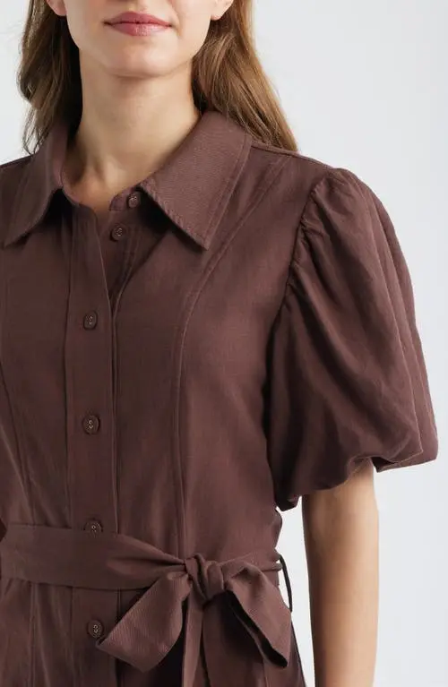 BRAVE+TRUE Lenni Button Front Minidress