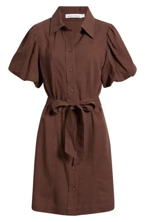 BRAVE+TRUE Lenni Button Front Minidress
