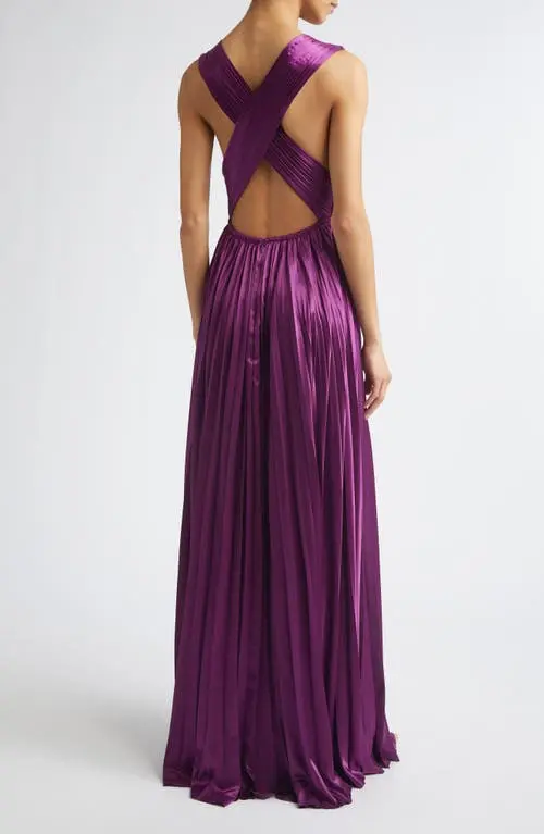 Ulla Johnson Lena Pleat Satin Gown