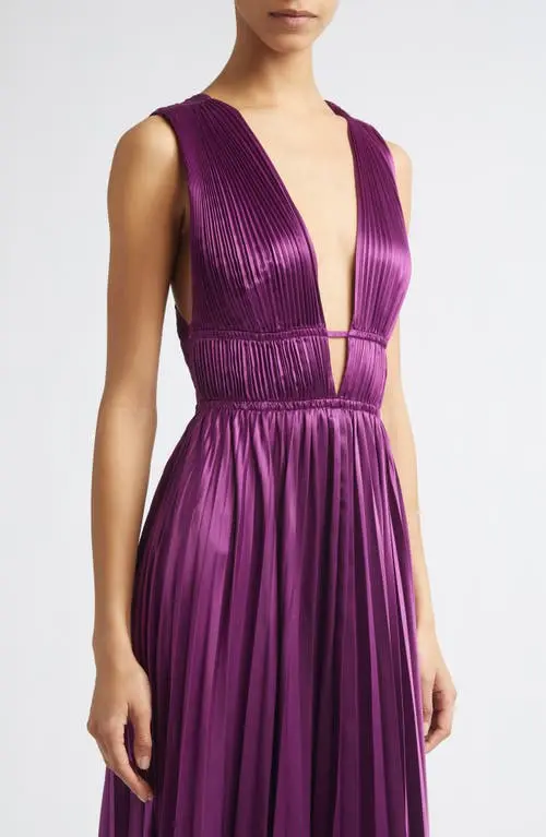 Ulla Johnson Lena Pleat Satin Gown