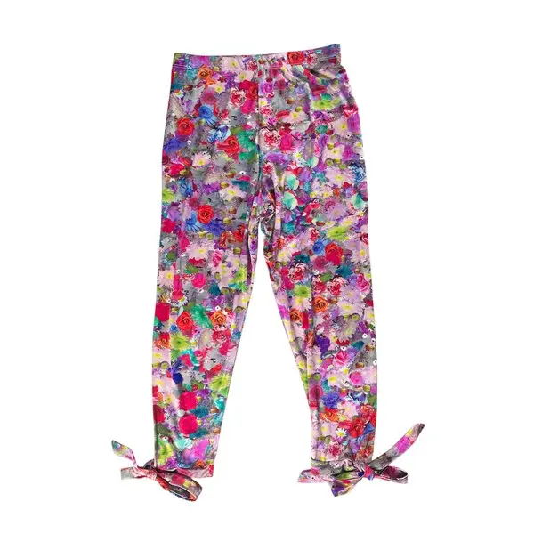 TRAMP IN DISGUISE Rose Silk Capri Leggins - Pink