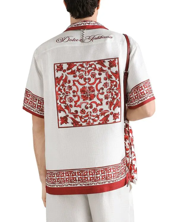 Dolce & Gabbana Floral Pattern Logo Shirt