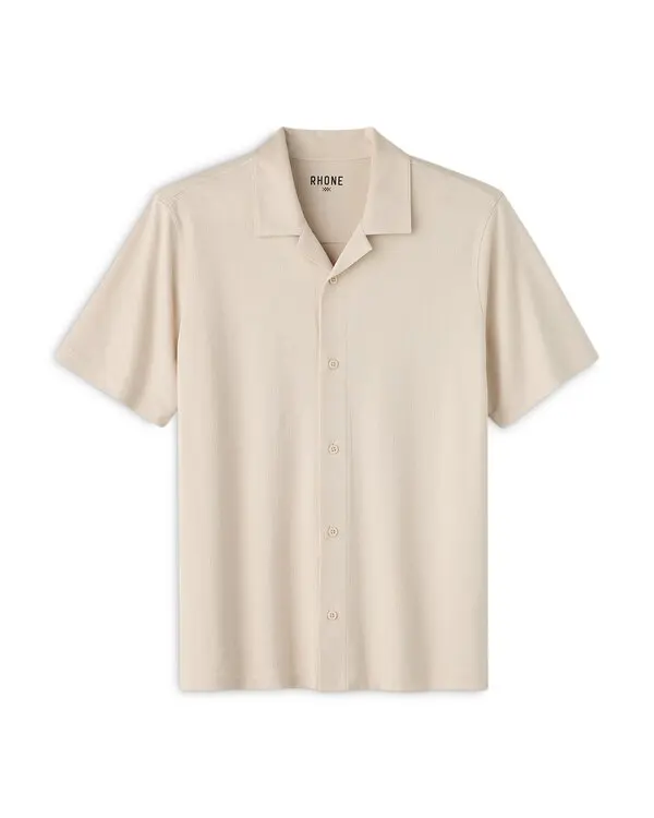 RHONE Palms Camp Collar Patterned Shirt