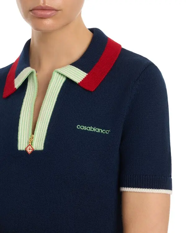 Casablanca Merino Wool Polo Shirt