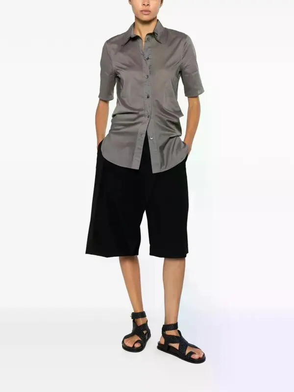 JIL SANDER Pleated Collar Cotton Shirt