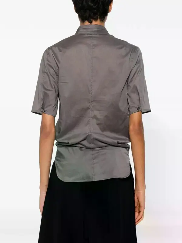 JIL SANDER Pleated Collar Cotton Shirt