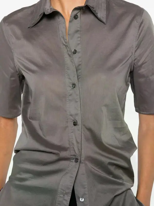 JIL SANDER Pleated Collar Cotton Shirt