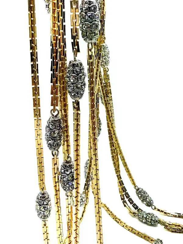 Dior 1973 Crystal Embellished Bib Necklace
