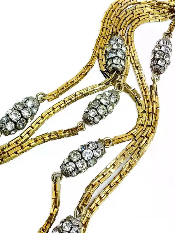 Dior 1973 Crystal Embellished Bib Necklace