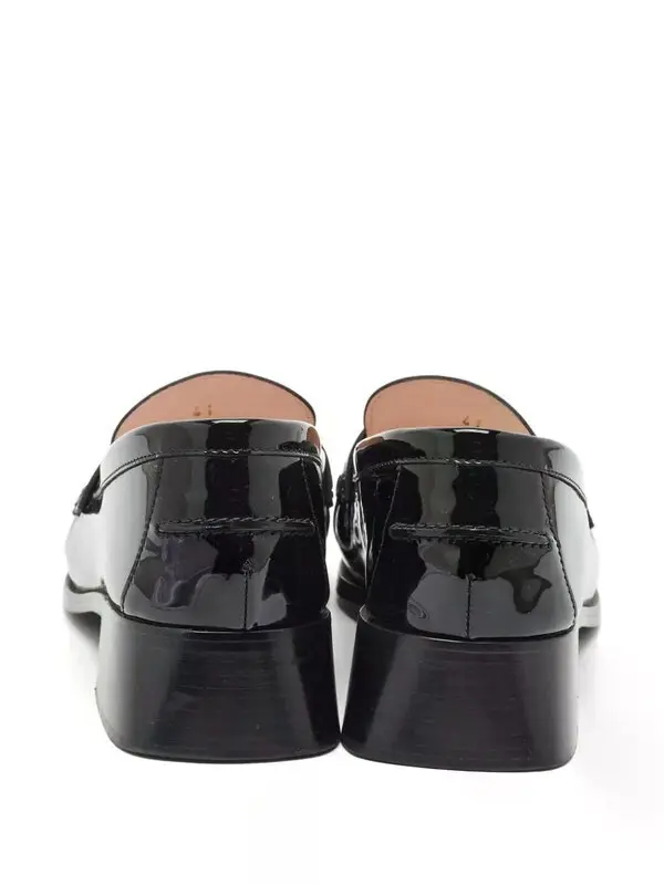 ROGER VIVIER Patent Leather Loafers With Gold-tone Buckle