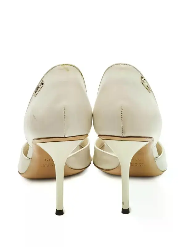 Gucci Leather D'orsay Open-toe Pumps - Neutrals