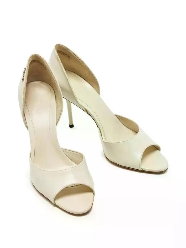 Gucci Leather D'orsay Open-toe Pumps