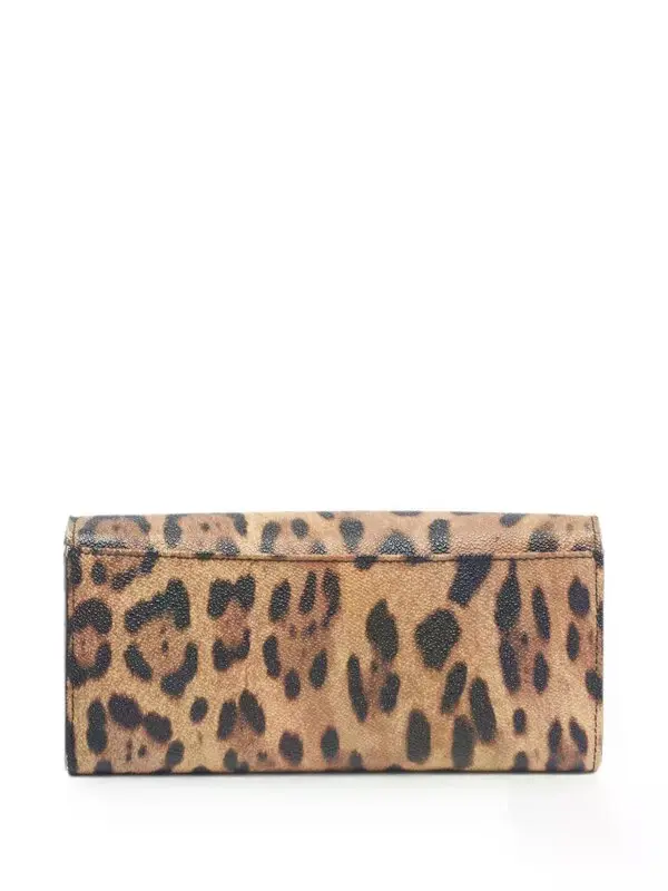 Dolce & Gabbana Leopard-print Canvas Continental Wallet - Neutrals