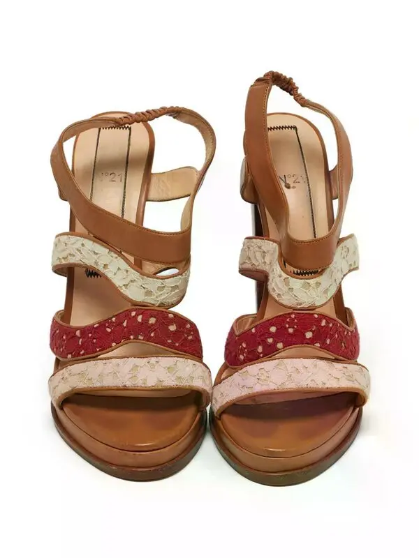 N°21 Lace Peep-toe Sandals