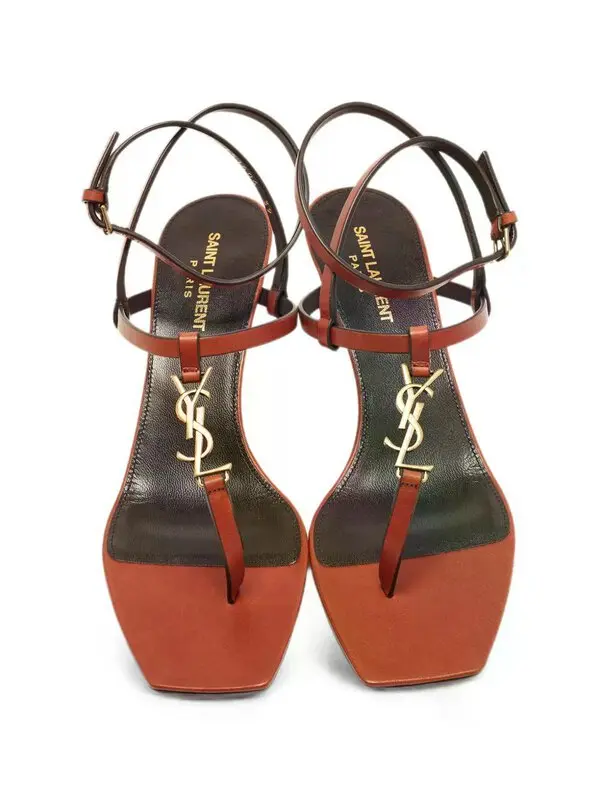 Saint Laurent Cassandre T-strap Sandals