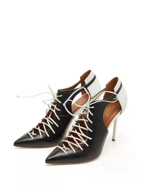 MALONE SOULIERS Montana Lace-up Heeled Pumps - Black