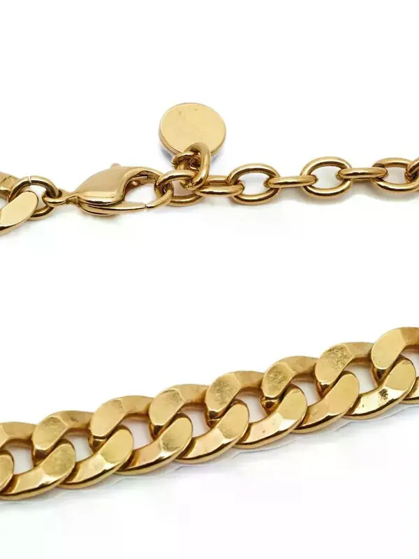 Dior Tone Logo Plaque Choker Necklace