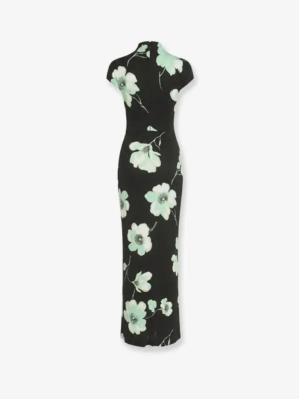 Alaïa Viscose Dress With Sakura Print
