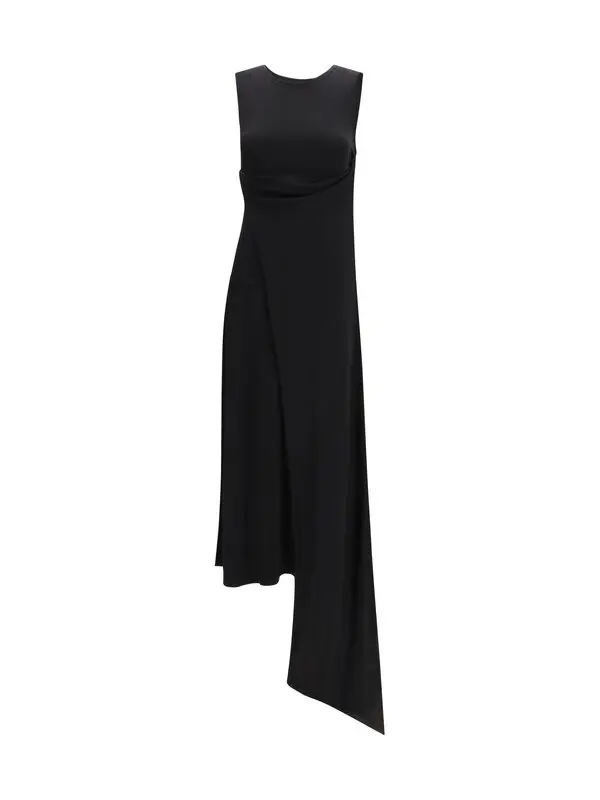 Ami Long Jersey Dress - Black