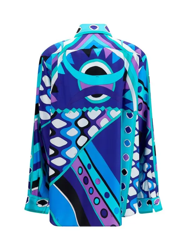 Emilio Pucci Geometric Print Silk Shirt