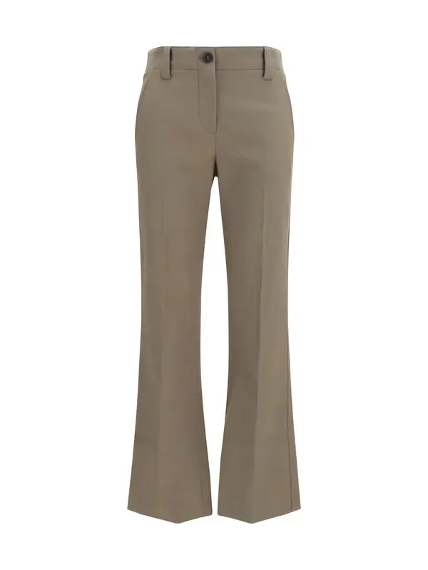 Brunello Cucinelli Slim Flared Tailored Pants - Brown