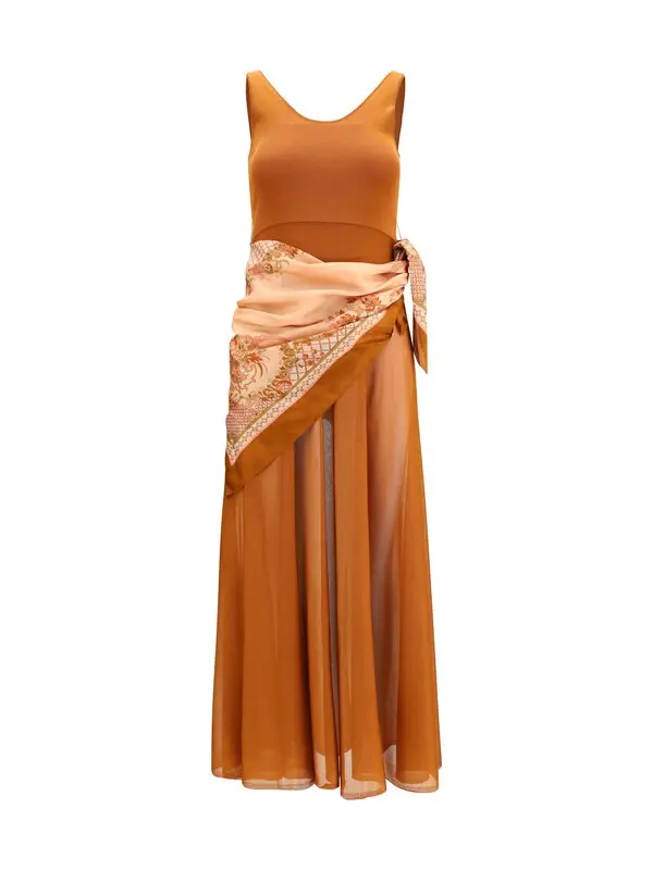 Zimmermann Aster Scarf Maxi Dress - Brown