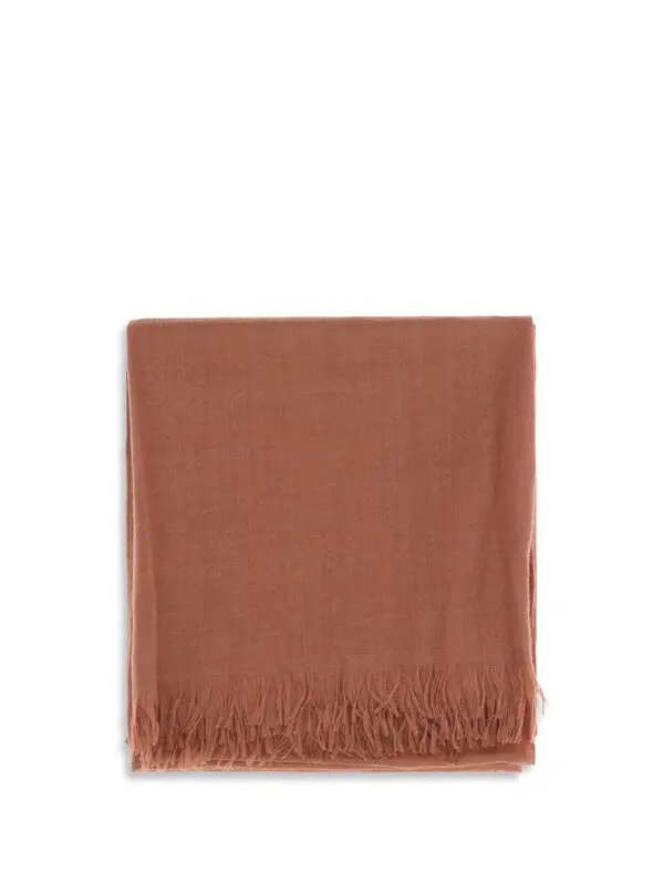 Brunello Cucinelli Cashmere And Silk Scarf - Orange