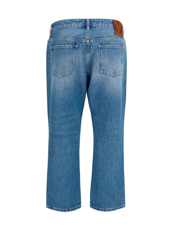 Valentino Garavani Straight-leg Jeans In Medium Denim