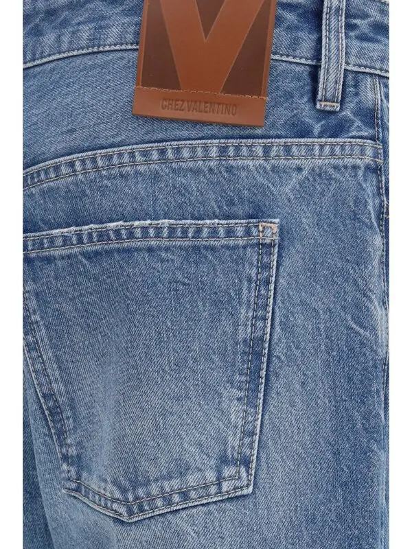 Valentino Garavani Straight-leg Jeans In Medium Denim