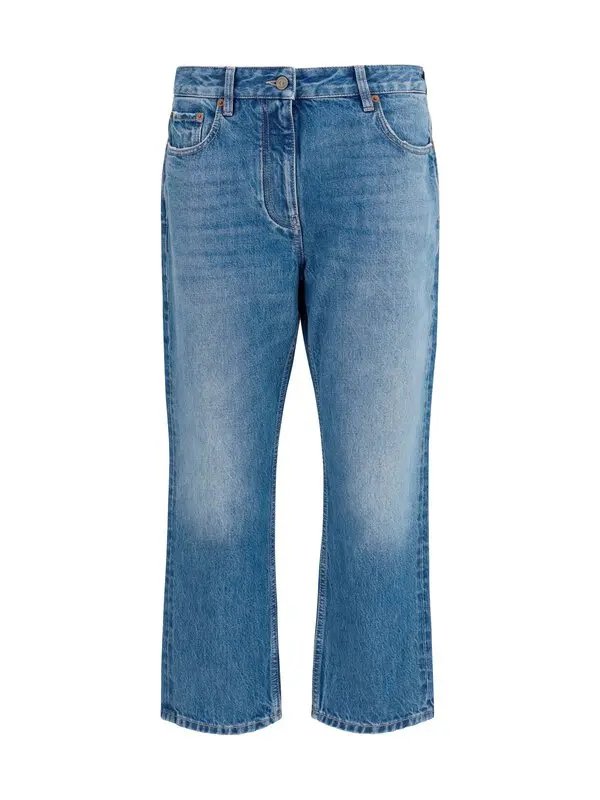 Valentino Garavani Straight-leg Jeans In Medium Denim - Blue