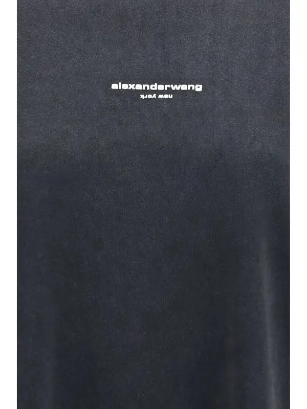 Alexander Wang Long-sleeve Logo T-shirt - Black