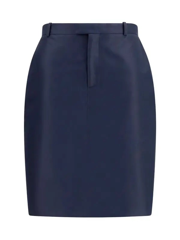 Gucci Silk Faille Skirt - Blue