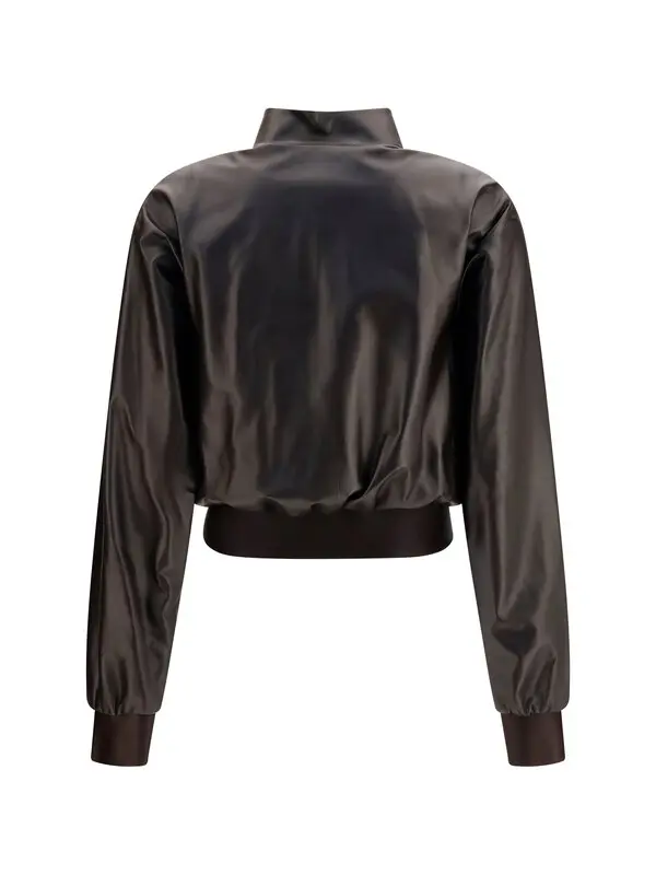 Gucci Soft Nappa Leather Bomber Jacket - Brown