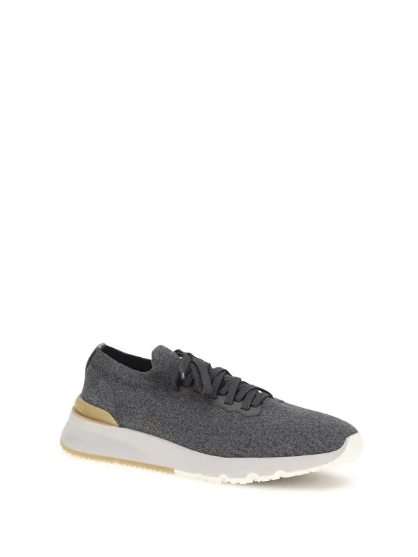 Brunello Cucinelli Cotton Lace-up Sneakers - Blue