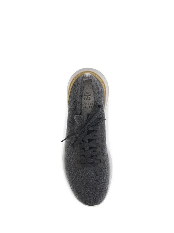 Brunello Cucinelli Cotton Lace-up Sneakers - Blue