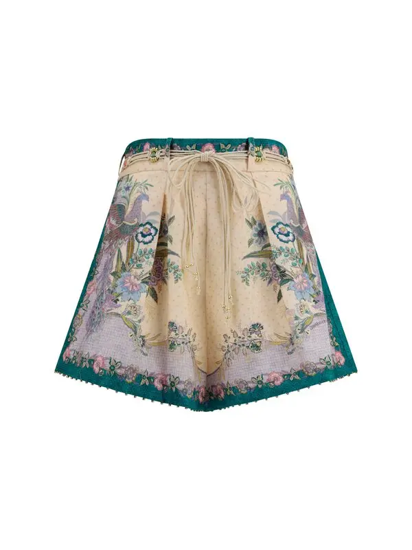 Zimmermann Indra Pleated Shorts - Multicolor
