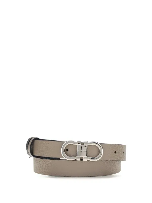 FERRAGAMO Gancini Belt - Gray