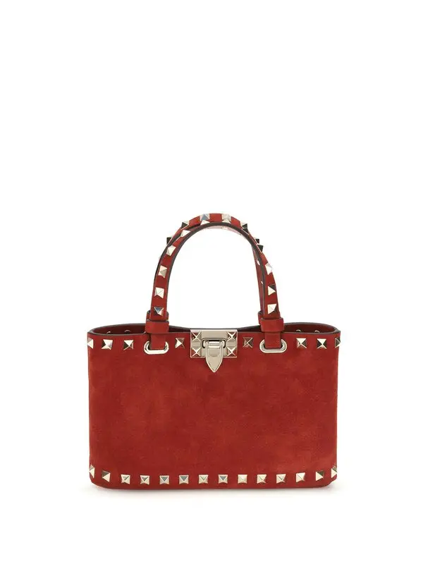 Valentino Garavani Rockstud Suede Mini Handbag - Red