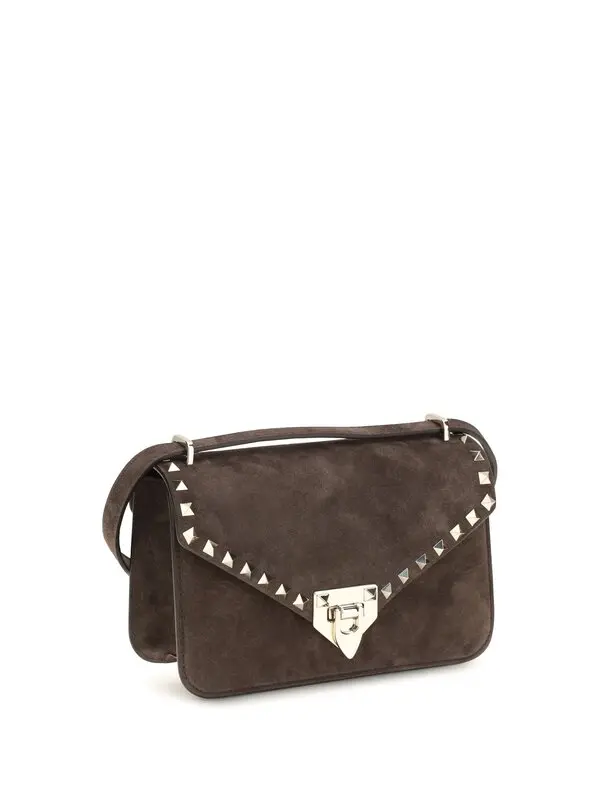 Valentino Garavani Rockstud Suede Shoulder Bag