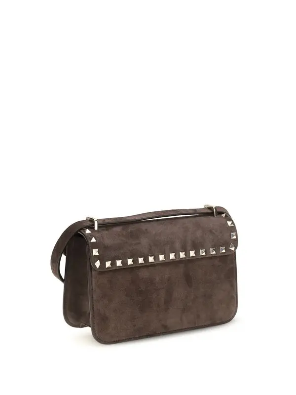 Valentino Garavani Rockstud Suede Shoulder Bag