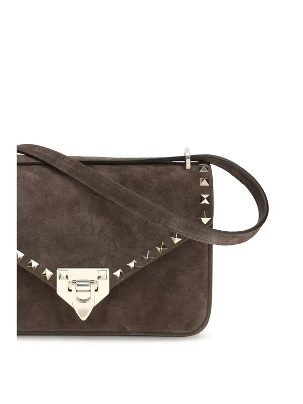 Valentino Garavani Rockstud Suede Shoulder Bag