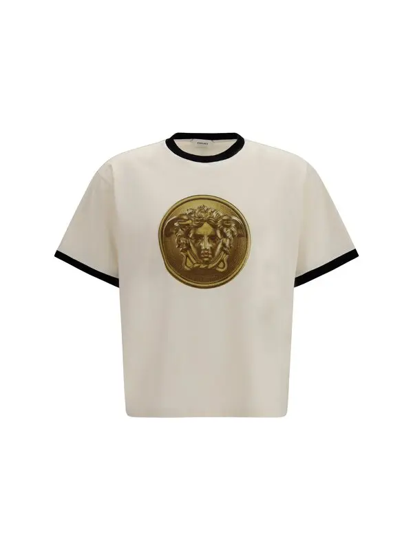 Versace Cotton Jersey T-shirt With Poplin Balloo - Multicolor