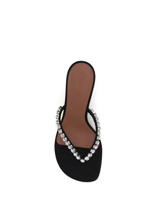 Amina Muaddi Gigi Crystal-embellished Thong Sandals