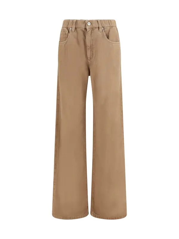 Brunello Cucinelli Wide-leg Jeans - Cream