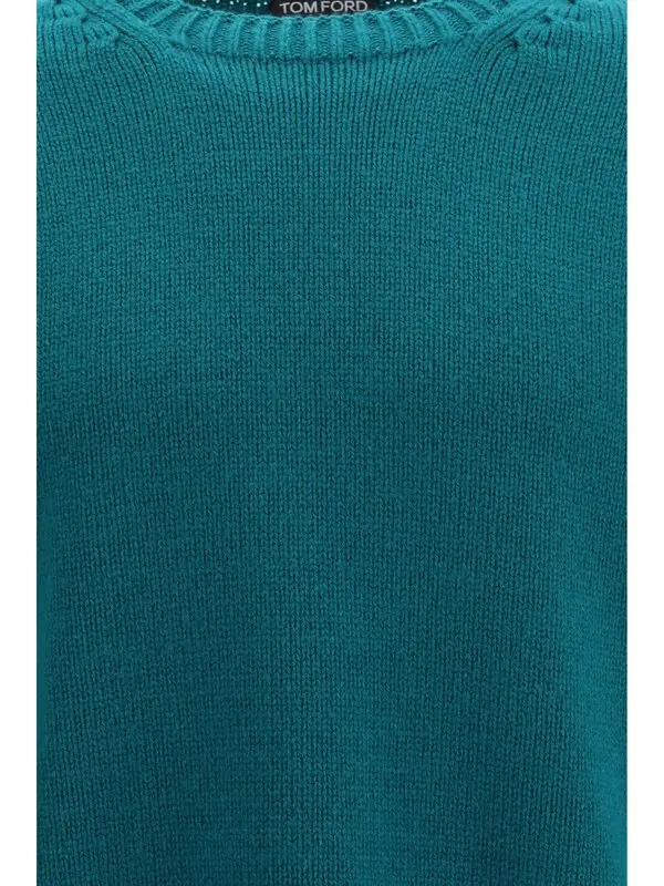 TOM FORD Wool And Cashmere Crew Neck Sweater - Green