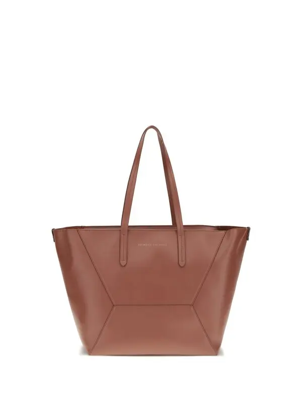 Brunello Cucinelli Leather Tote Bag - Red