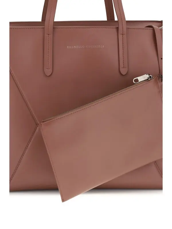 Brunello Cucinelli Leather Tote Bag