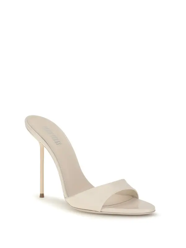 Paris Texas Lidia Leather Stiletto Heeled Sandals - Multicolor