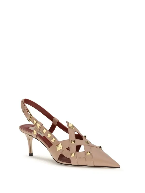 Valentino Garavani Studded Slingback Pumps - Pink