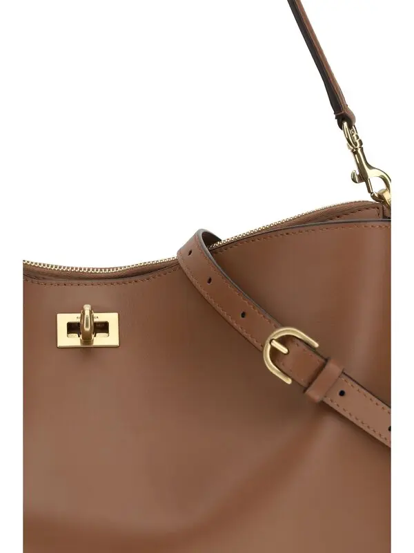 Balenciaga Rodeo Shoulder Bag With Twist Lock Closure - Cream